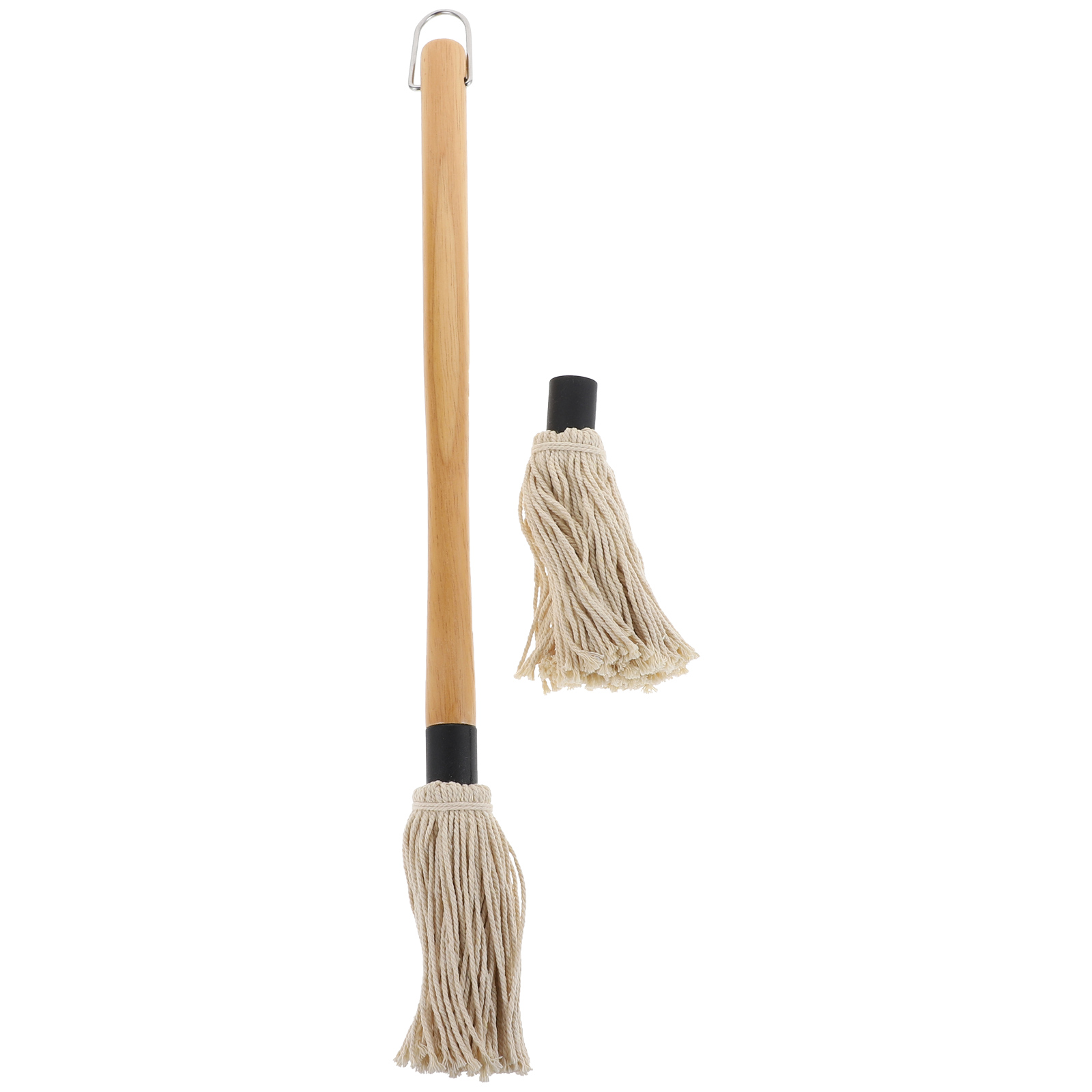 EXHUMKY BBQ Basting Brush Cooking Oil Brush Wooden Cotton Mop 1 Set ...