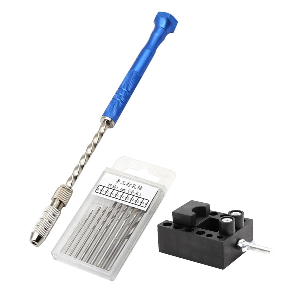 EXHUMKY Steel Hand Drill Bits Set Vise Hand Drill for Handyman Assembly ...