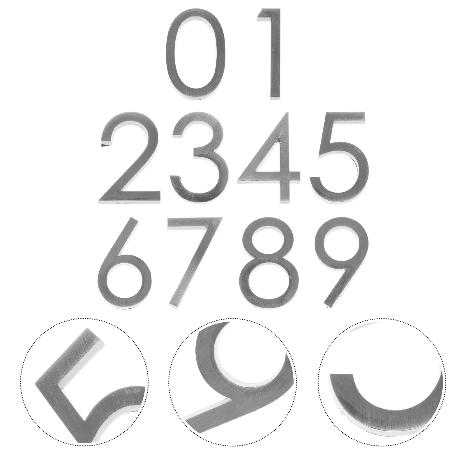 EXHUMKY Numbers Set ABS for Outdoor Decor Easy Visibility Complete 1 ...