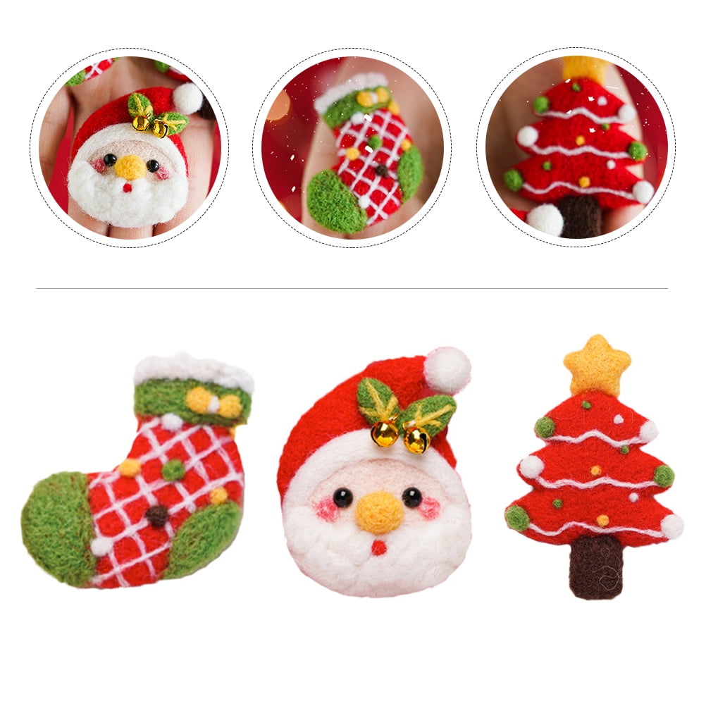 EXHUMKY 1 Set Needle Wool Felting Kit Red Color Pendant Accessories For ...