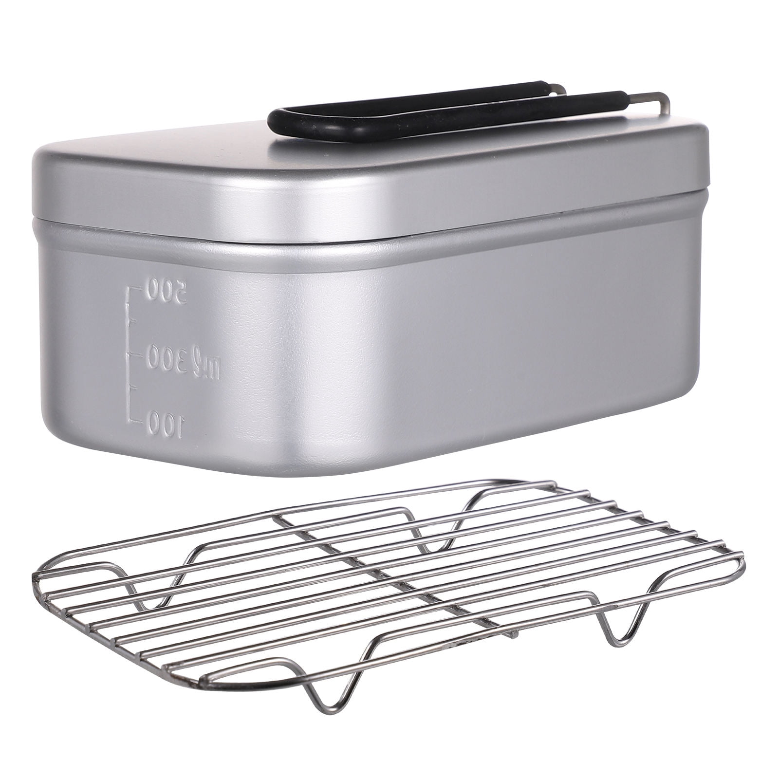 EXHUMKY 1 Set Picnic Lunch Container Stainless Steel Square for Travel ...