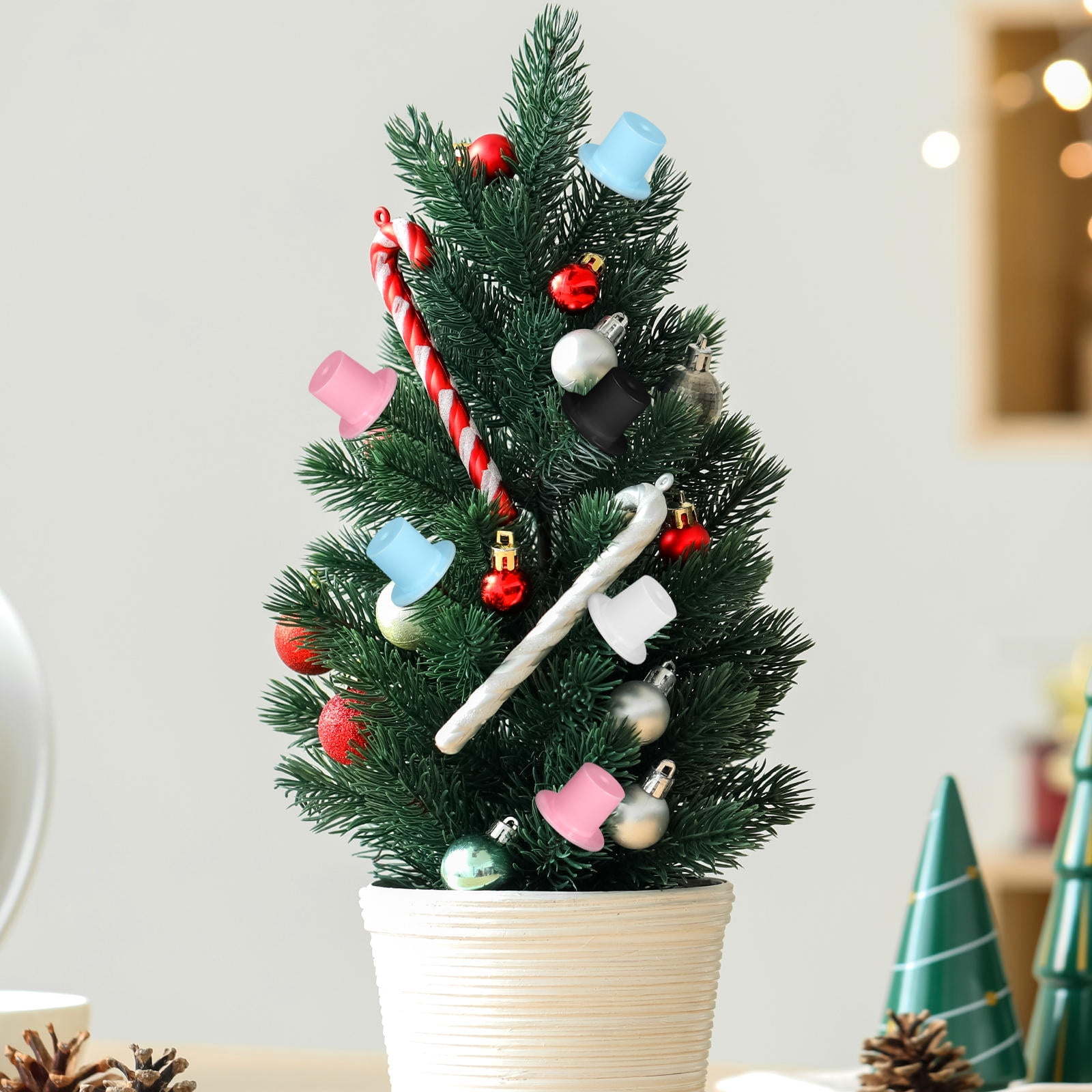 EXHUMKY 100Pack Mini Clown Hat Assorted Color Plastic For Diy And Party Decorations - Walmart.com