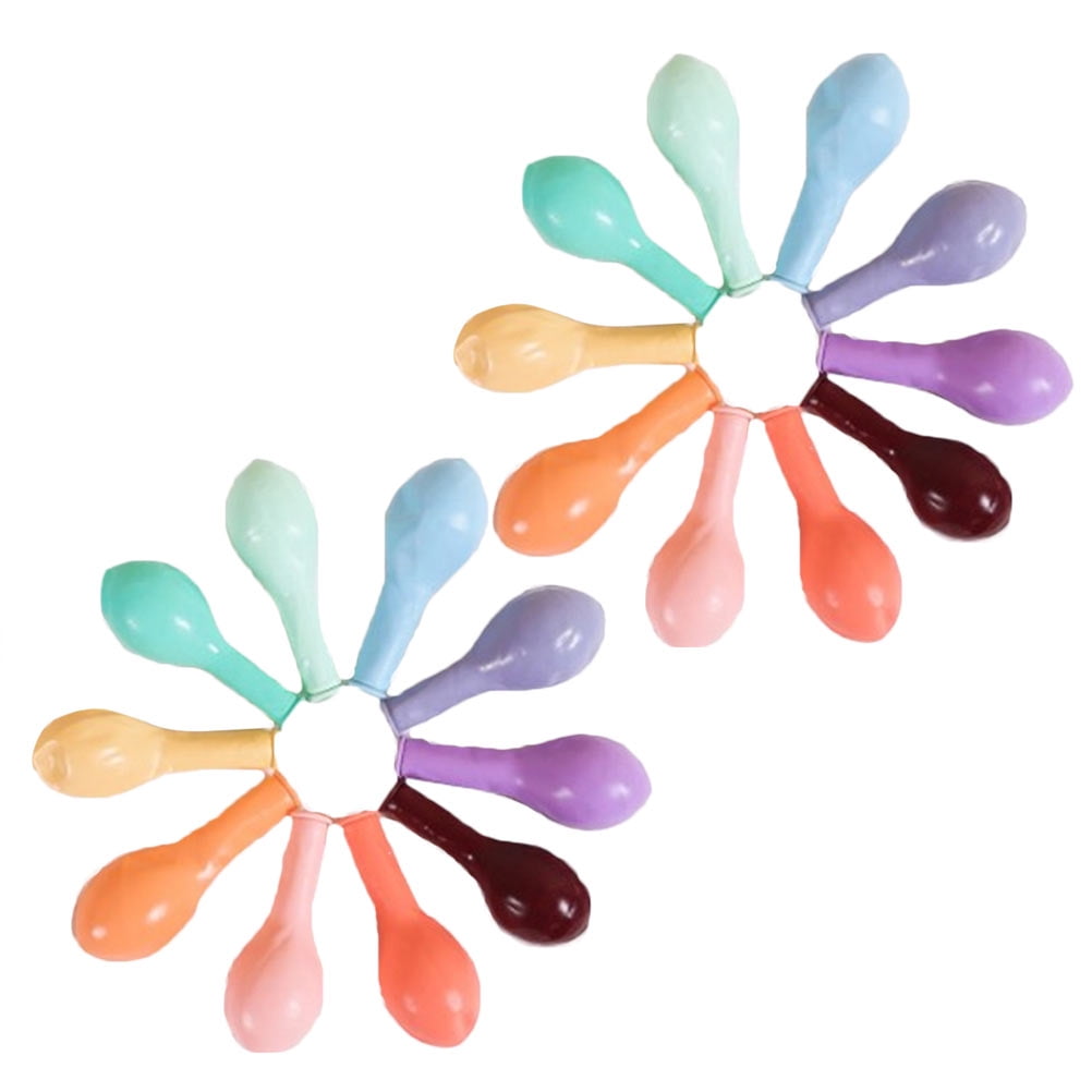 EXHUMKY 100Pcs Colorful Party Balloons Macaron Color Latex Round Photo ...
