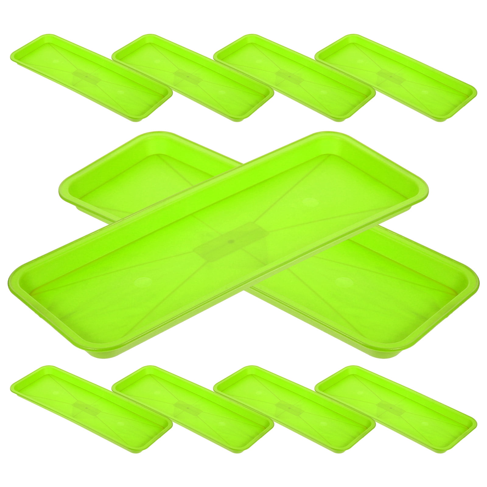 EXHUMKY Green Rectangular PP Plant Drip Trays for Indoor Plants, Tray ...