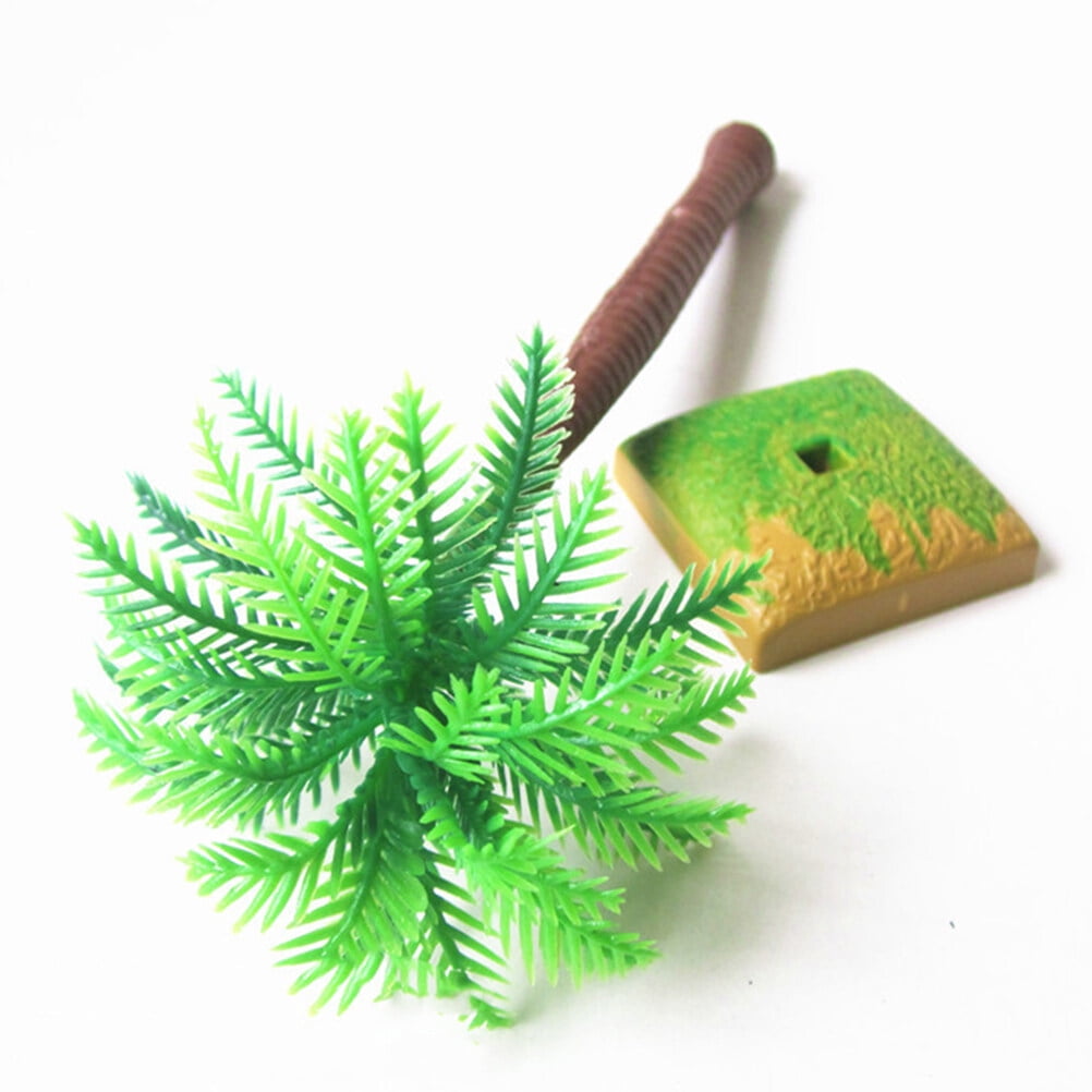 EXHUMKY 10Pcs Coconut Palm Tree Coconut Tree Figurine Assorted Color ...