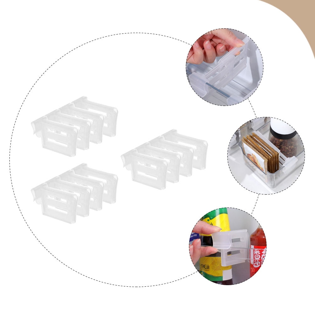 EXHUMKY 10Set Adjustable Refrigerator Dividers White Plastic for ...
