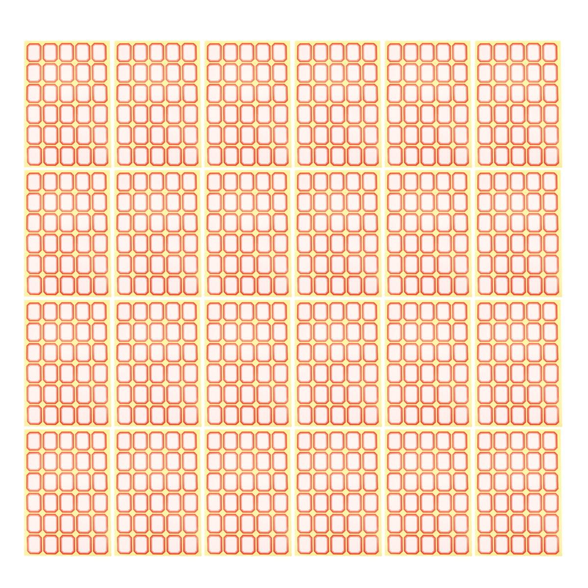 EXHUMKY Coated Paper Name Stickers Red Adhesive Label for Organization ...