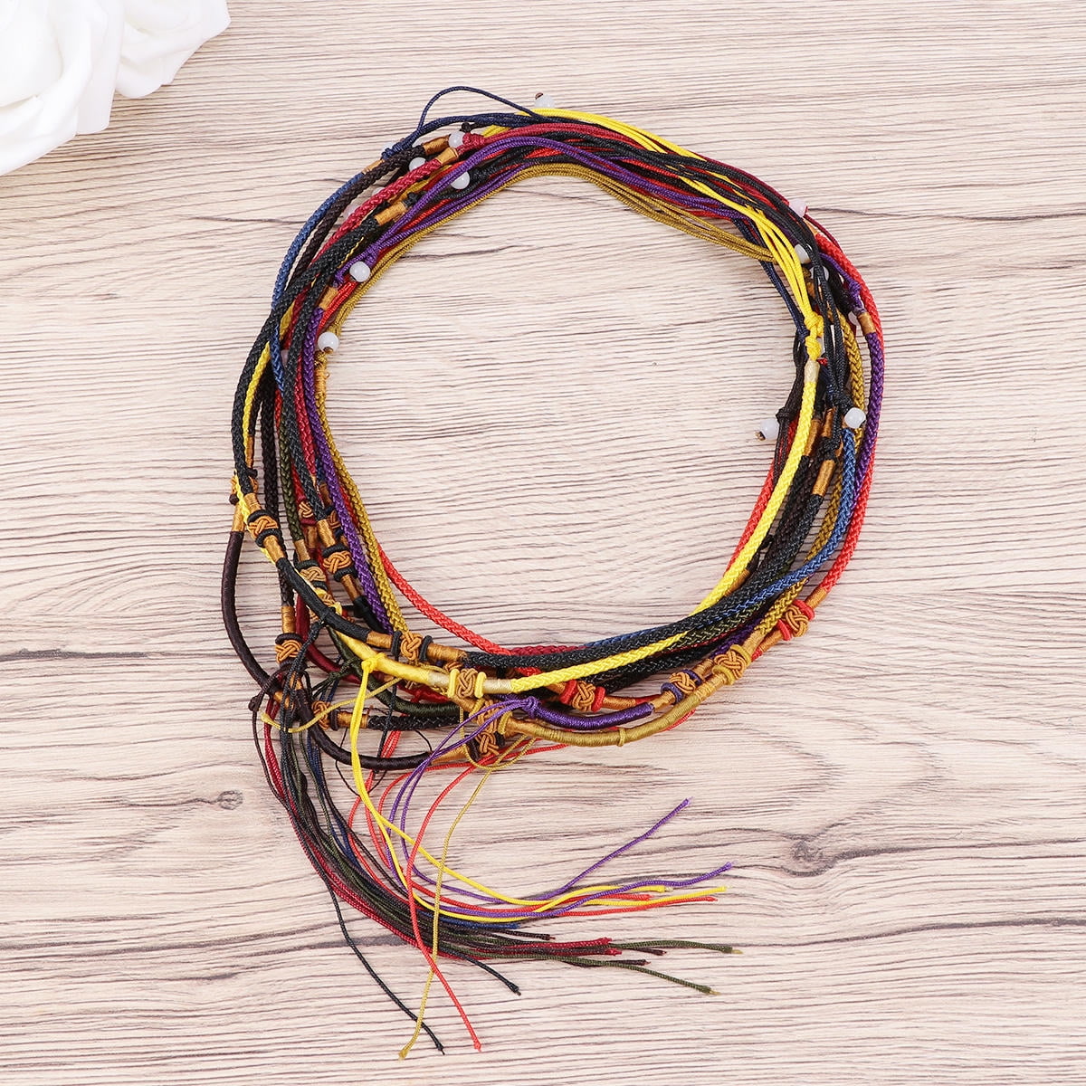 EXHUMKY 12 Pcs Pineapple Buckle Necklace Rope Assorted Color String ...