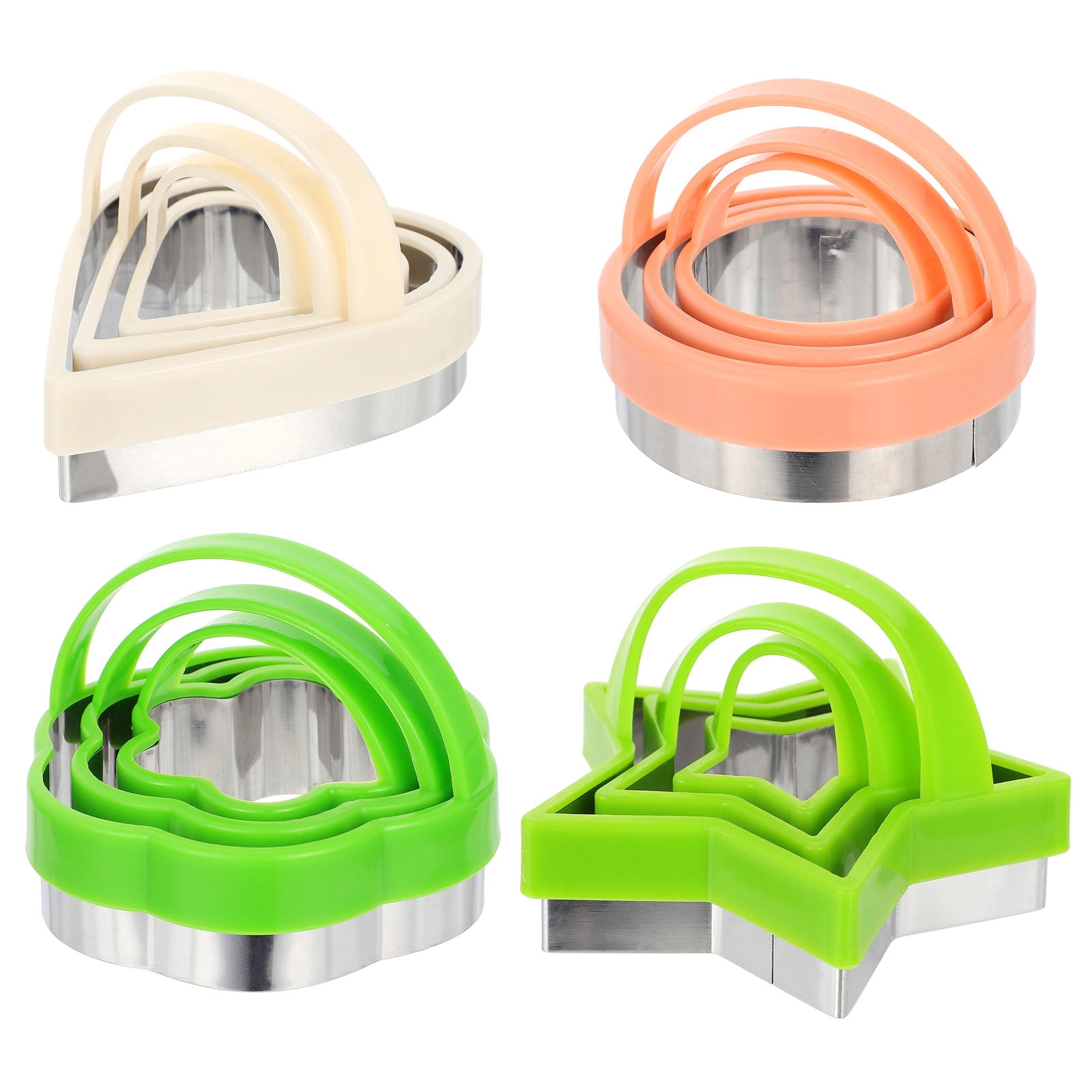 EXHUMKY 12-Piece Stainless Steel Cookie Cutter Set for Baking Cookies ...