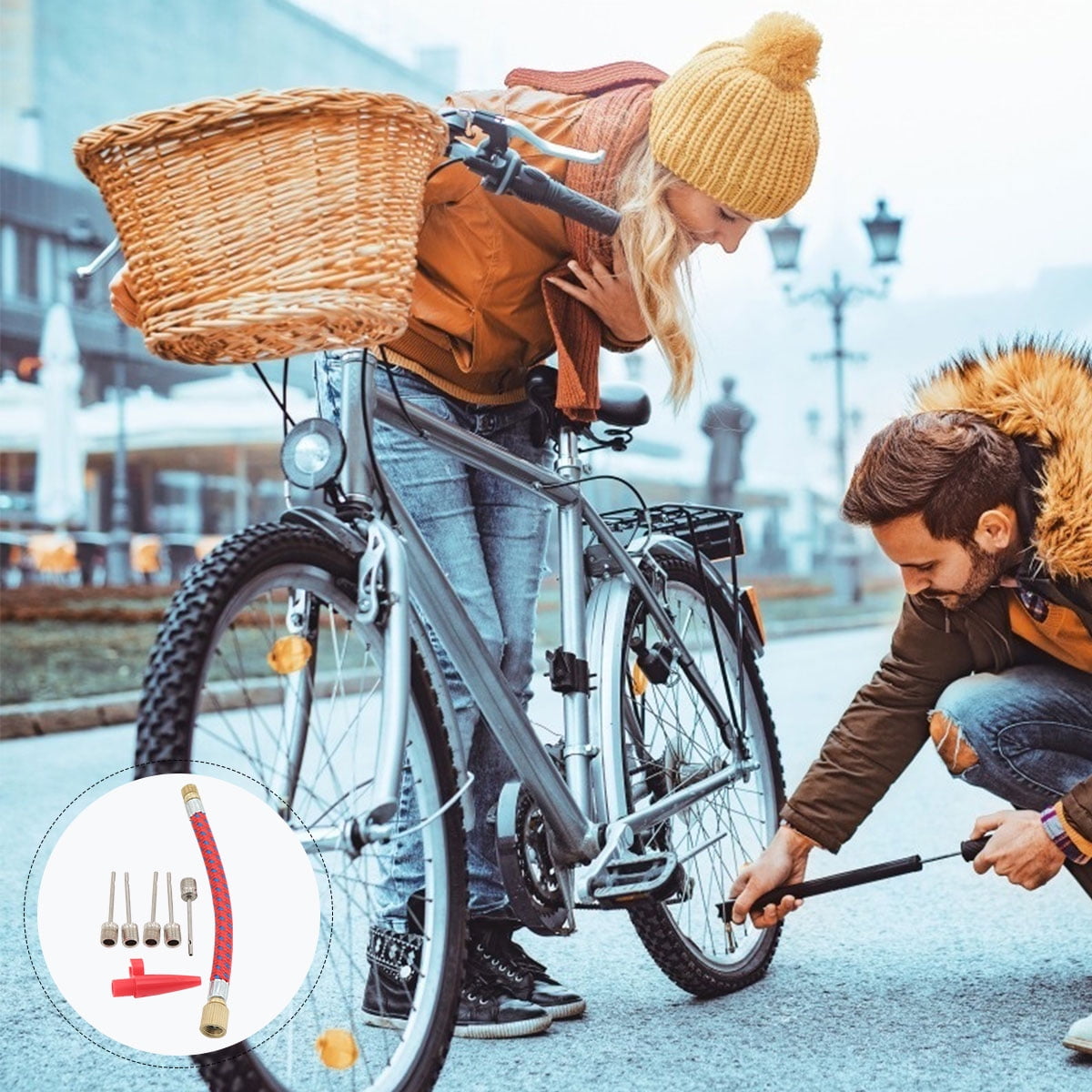 EXHUMKY 14Pcs Pump Needle for Ball Durable Red Inflatable Tyre ...