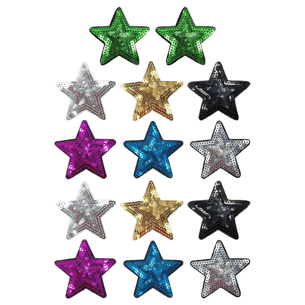 EXHUMKY 14Pcs Iron On Hat Patches Sequin Clothes Repairing Patches ...