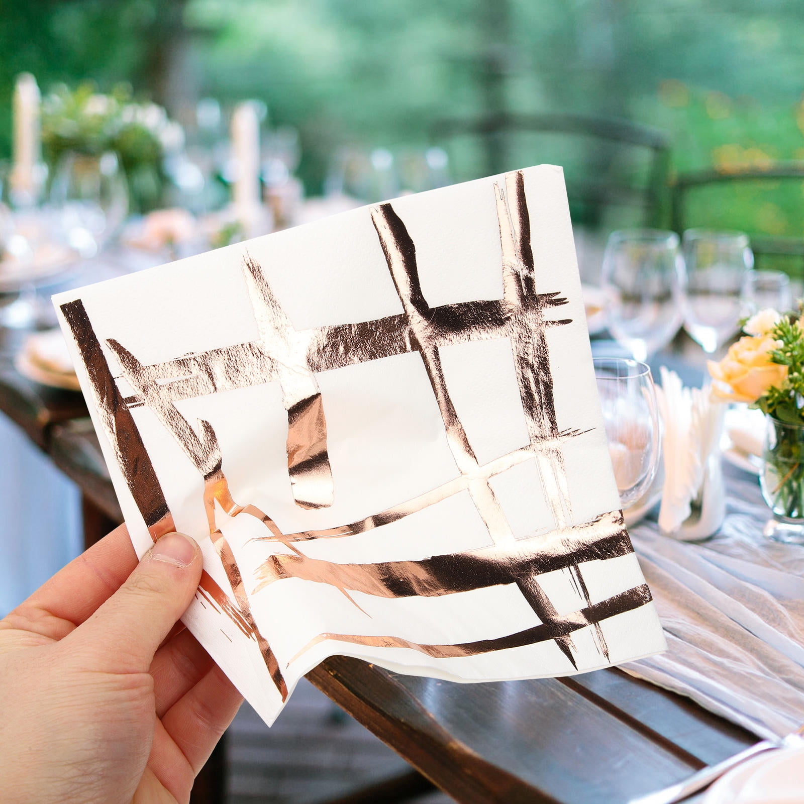 EXHUMKY 16 Sheets Multi-Colored Square Wood Pulp Paper Napkin For ...