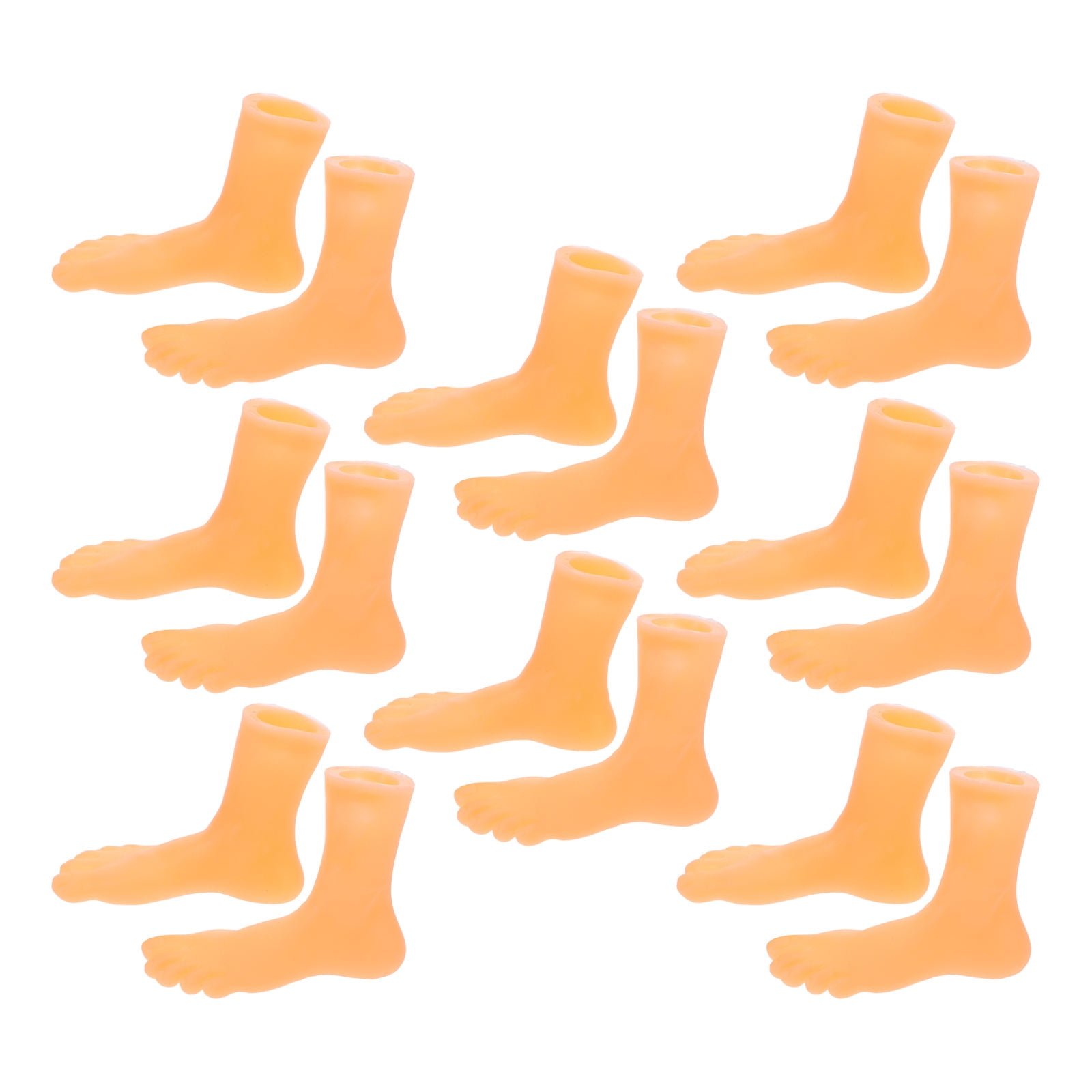 EXHUMKY 16Pcs Finger Feet Puppet Vinyl Simulation Foot Model Preschool ...