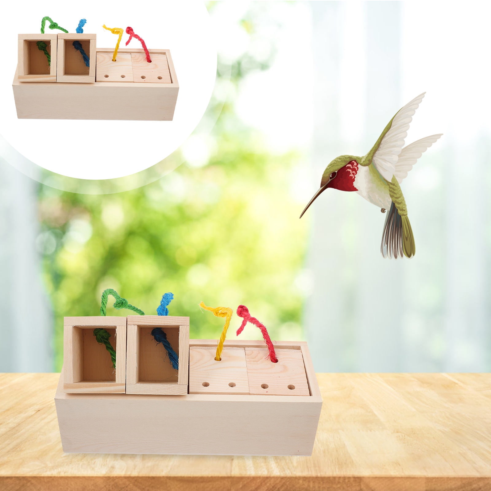 EXHUMKY 1PC Box Shaped Parrot Foraging Feeder for Birdcage Use with ...