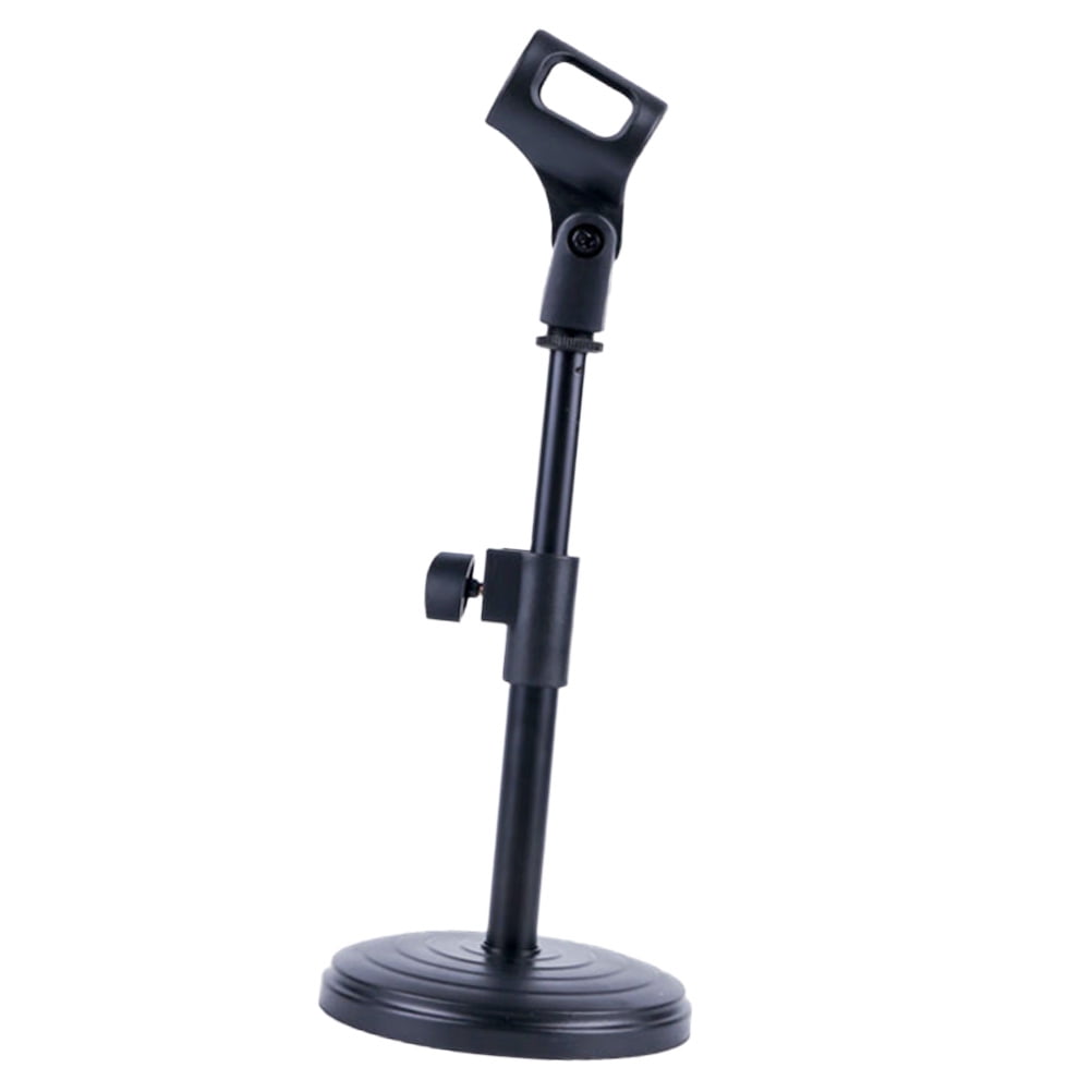 EXHUMKY 1Pack Black Plastic Alloy Metal Microphone Table Stand for ...
