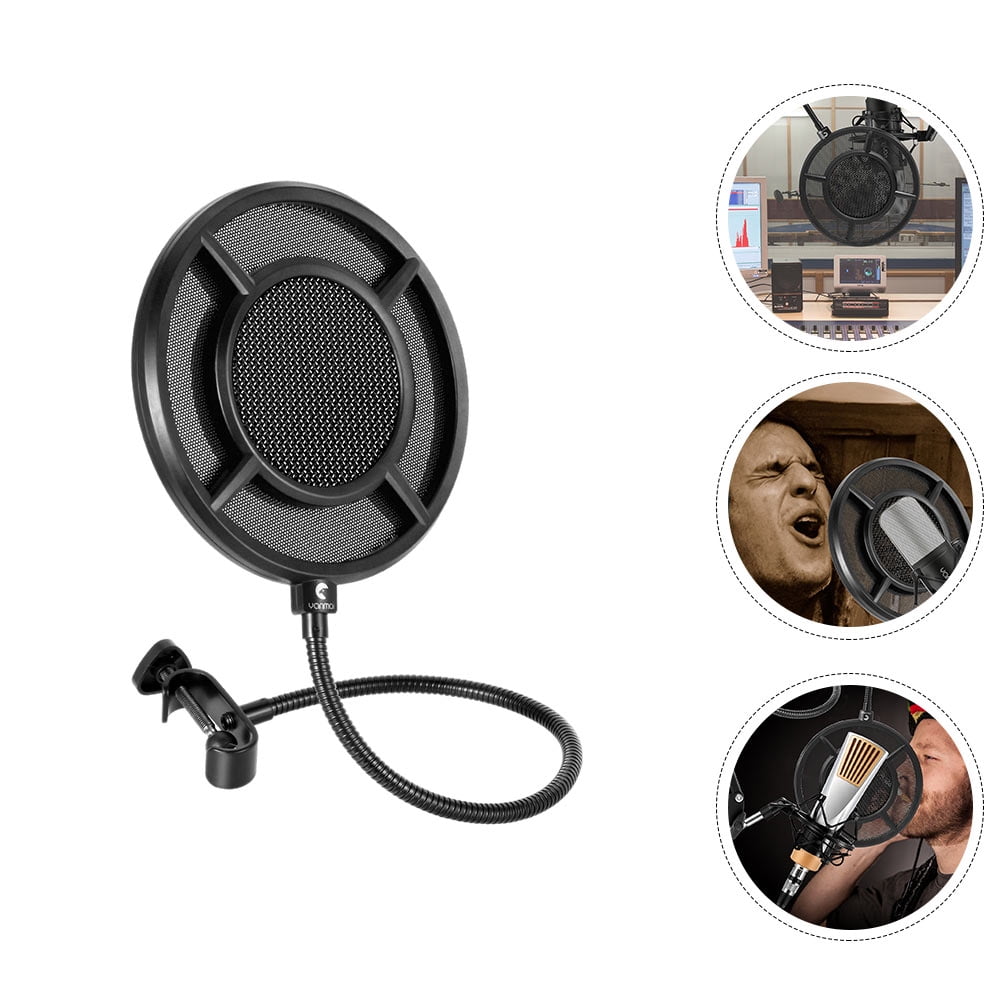 EXHUMKY 1Pack Black Steel Microphone for Windproof and Protection in ...