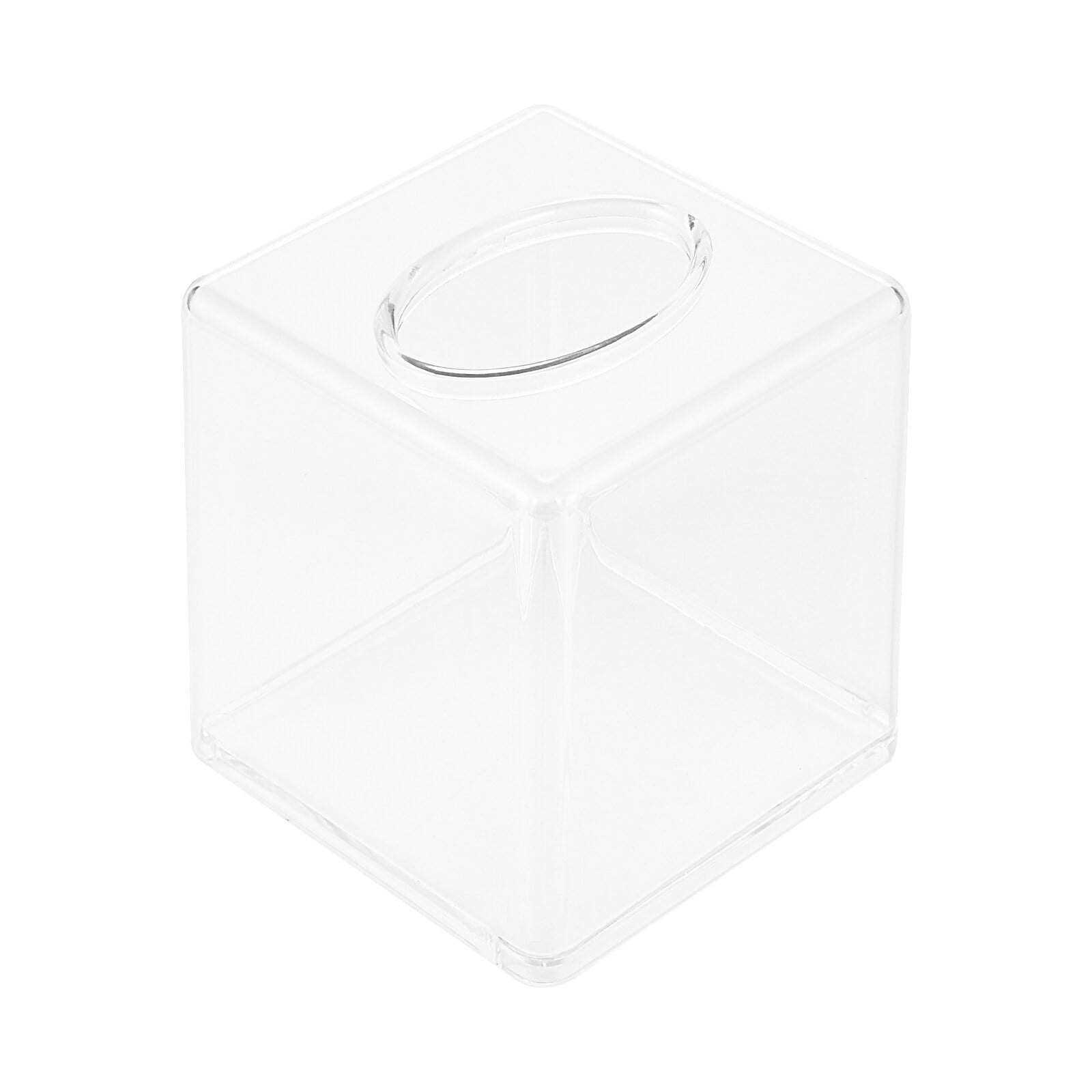 EXHUMKY 1Pack Cube Tissue Box Cover Transparent Acrylic Tissue Holder ...