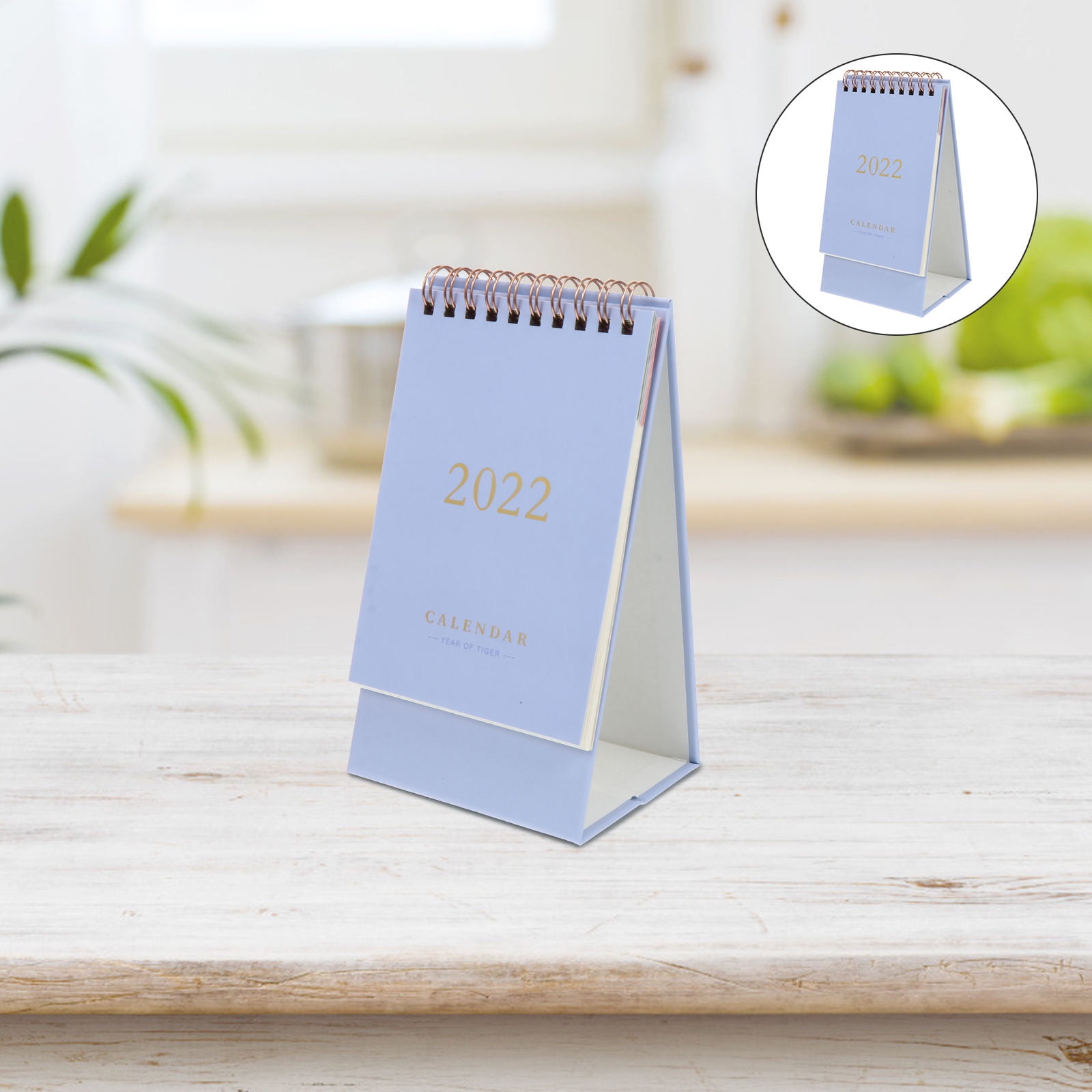 EXHUMKY Simple Desktop Calendar Purple Paper Triangular Design for ...