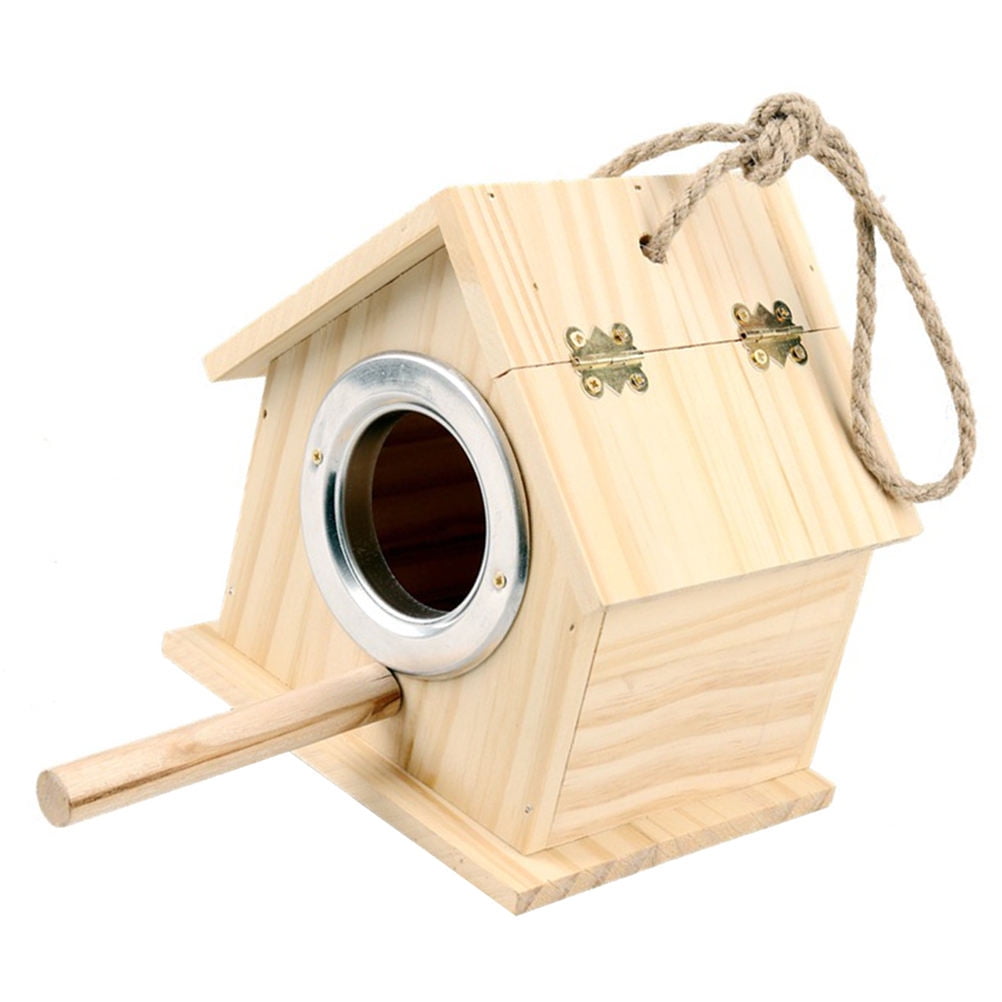 EXHUMKY 1Pack Parrot Nesting Box Bird Breeding Box Pine Wood For ...