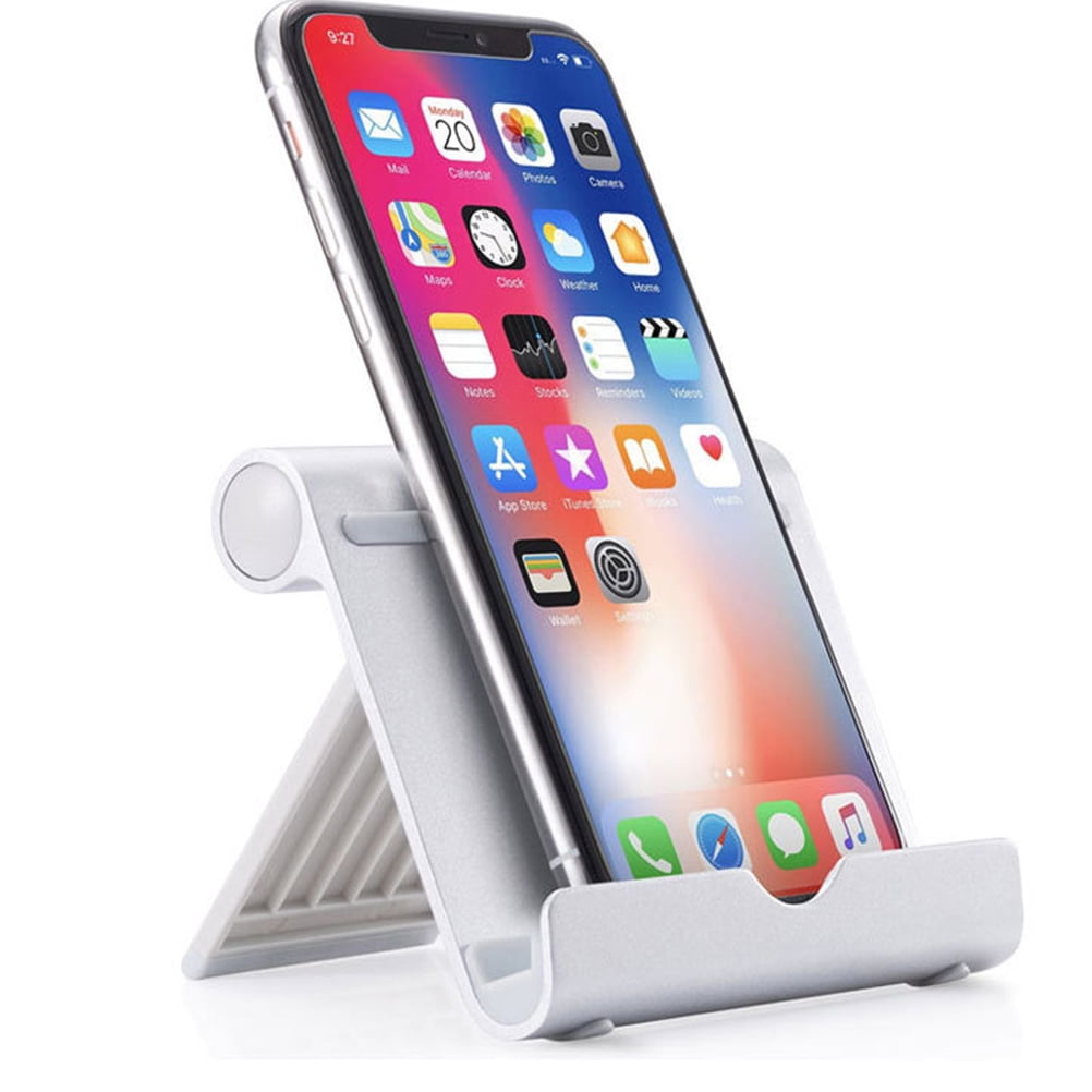 EXHUMKY 1Pack Portable Phone Mount Silver Compact for Tablet Table ...