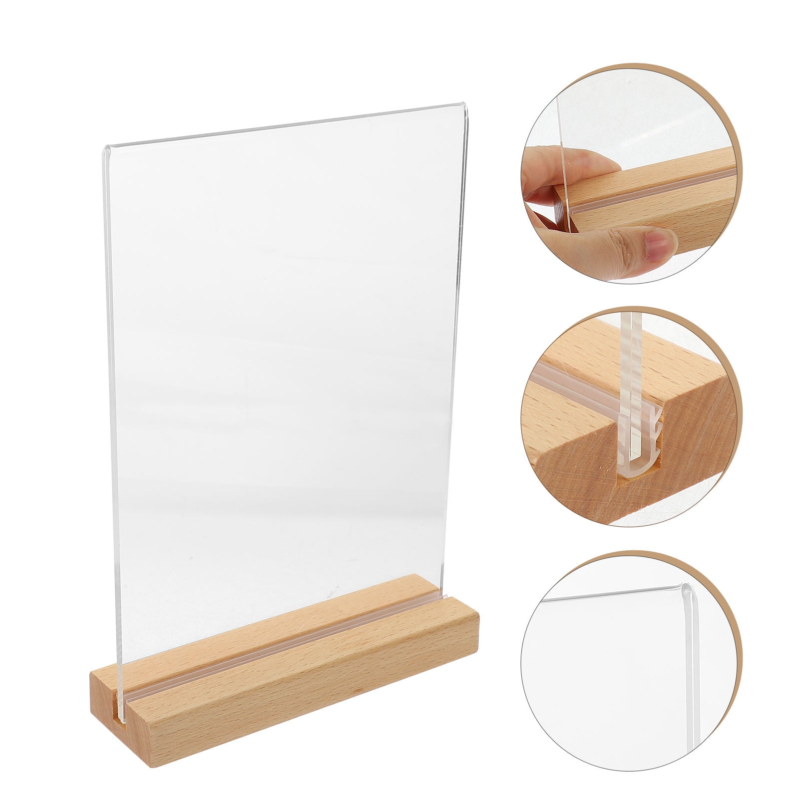 EXHUMKY 1Pack Transparent Acrylic Table Display Stand T-Shaped for ...