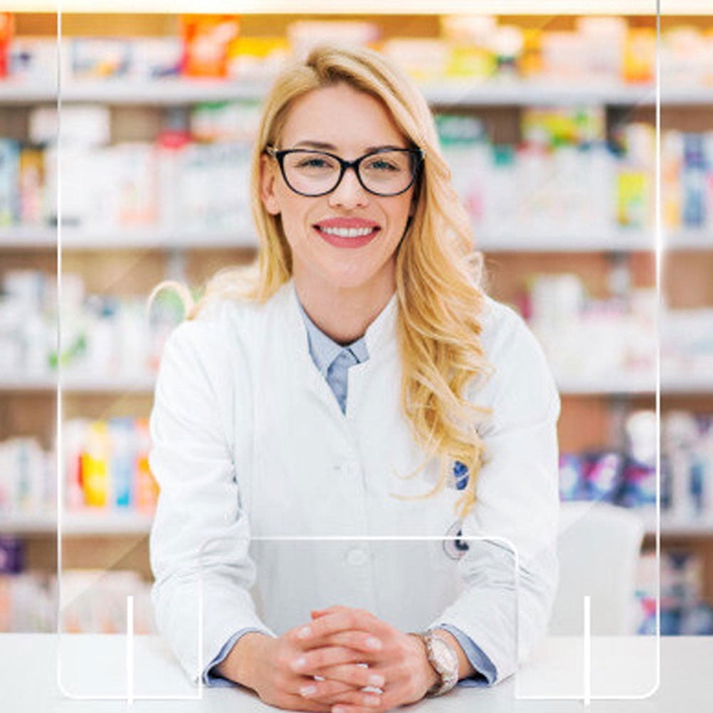 EXHUMKY 1Pack Transparent Square Isolation Plate for Office Use Visual ...