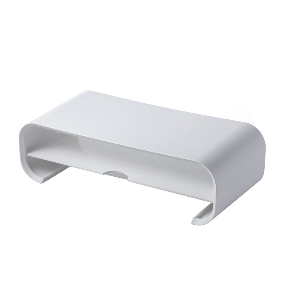 EXHUMKY 1Pack White Plastic Office Monitor Stand for Desktop Computer ...