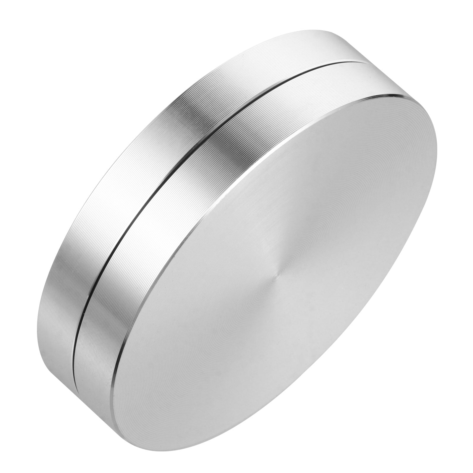 EXHUMKY 1Pcs Cake Rotating Plate Stand Aluminium Alloy Silver 6X2.4X0.6In For Catering Service ...