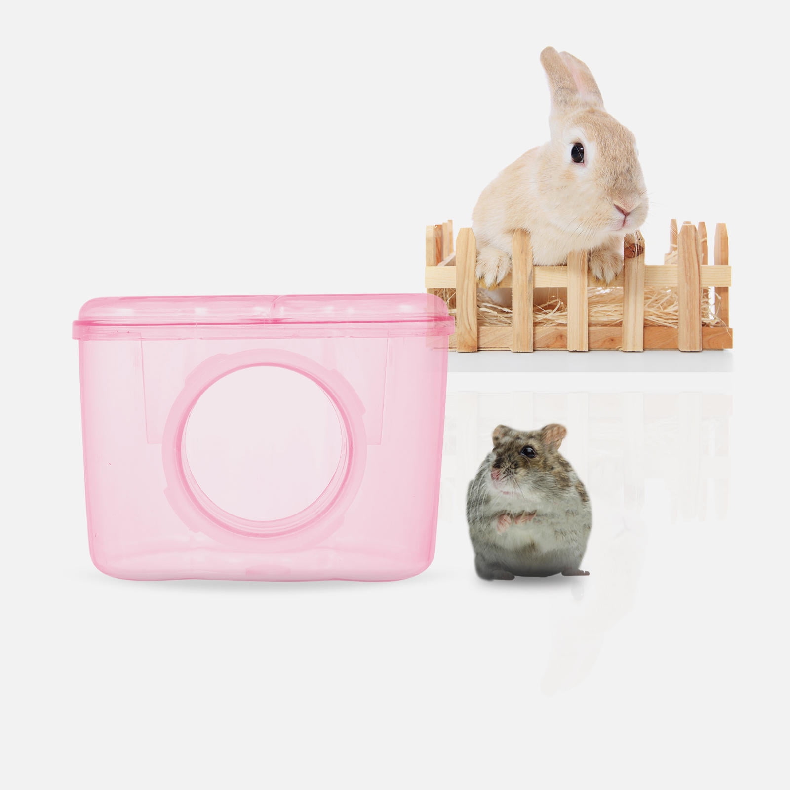 EXHUMKY Hamster Sand Bath Acrylic 1Pack 4.7X4.7X3.5in - Walmart.com