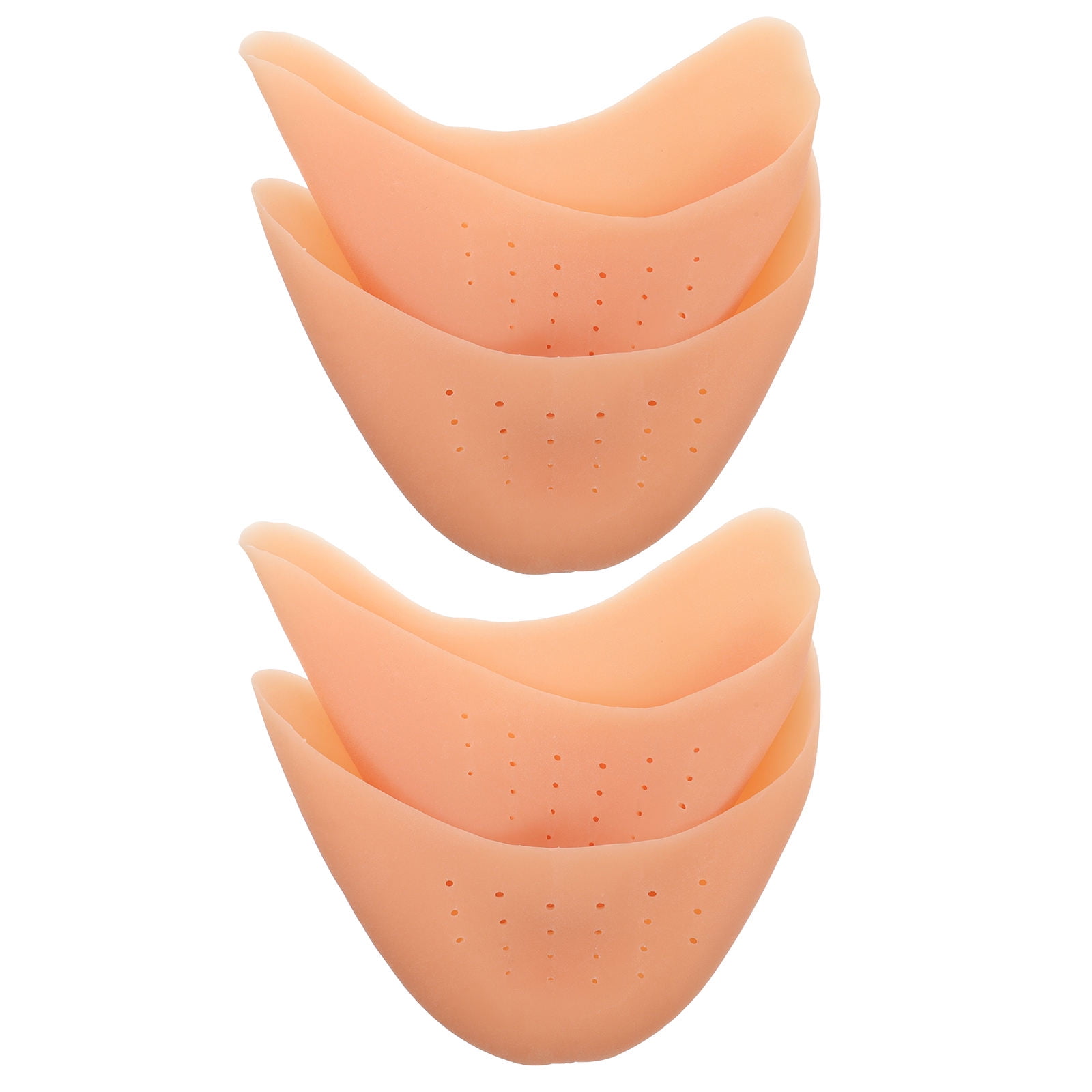 EXHUMKY 2 Pairs Beige Pointe Shoe Toe Pads for Sandal Toe Protector and ...