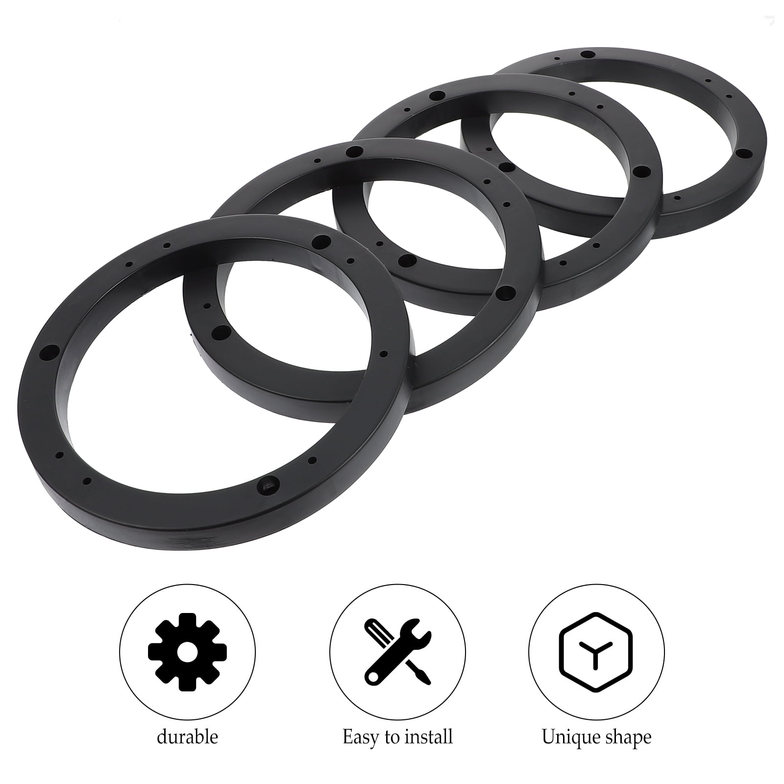 EXHUMKY 2 Pairs Black ABS Speaker Spacer Rings for and Horn Spacer Ring ...
