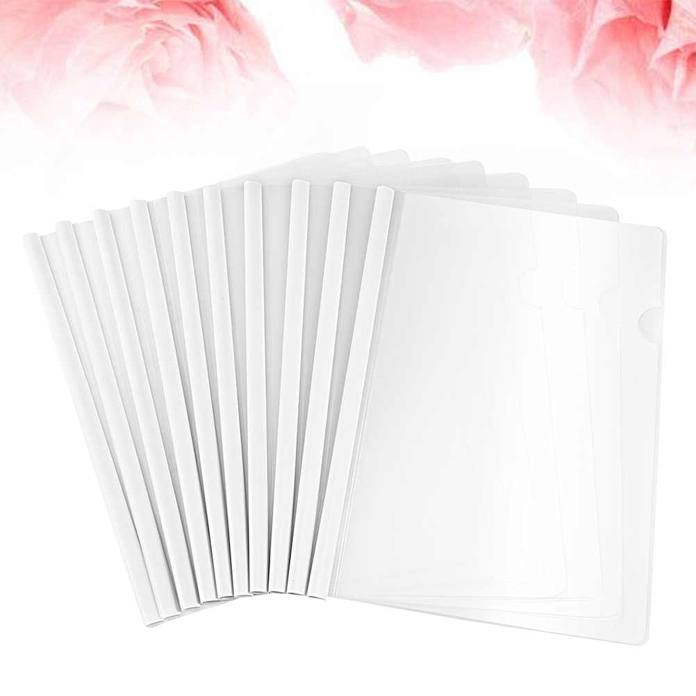 EXHUMKY 20Pcs White Folder for Plastic Report Covers for Schools ...