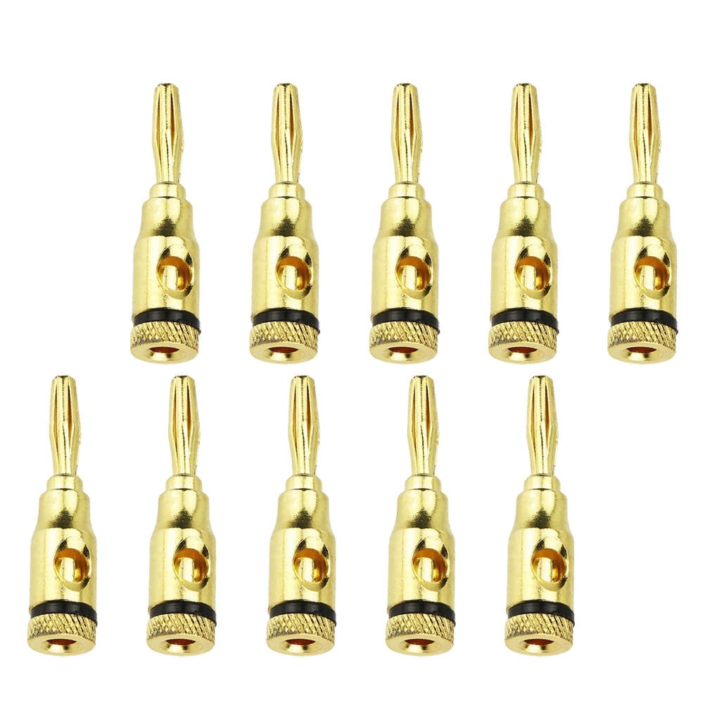 EXHUMKY Gold Plated Banana Connector, Golden, Premium Conductivity ...