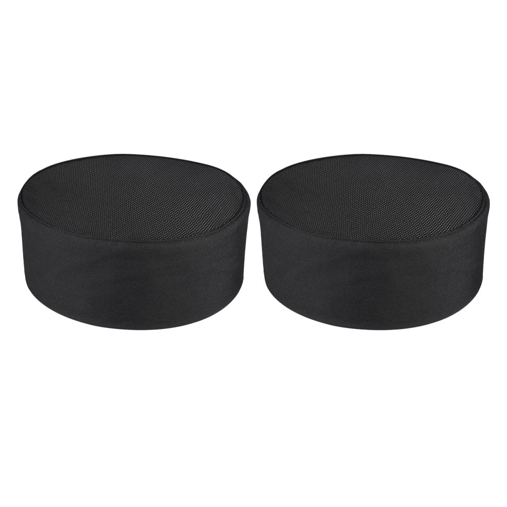 EXHUMKY 2Pack Chef Caps Black Cloth Combed Fabric Adjustable Size For ...