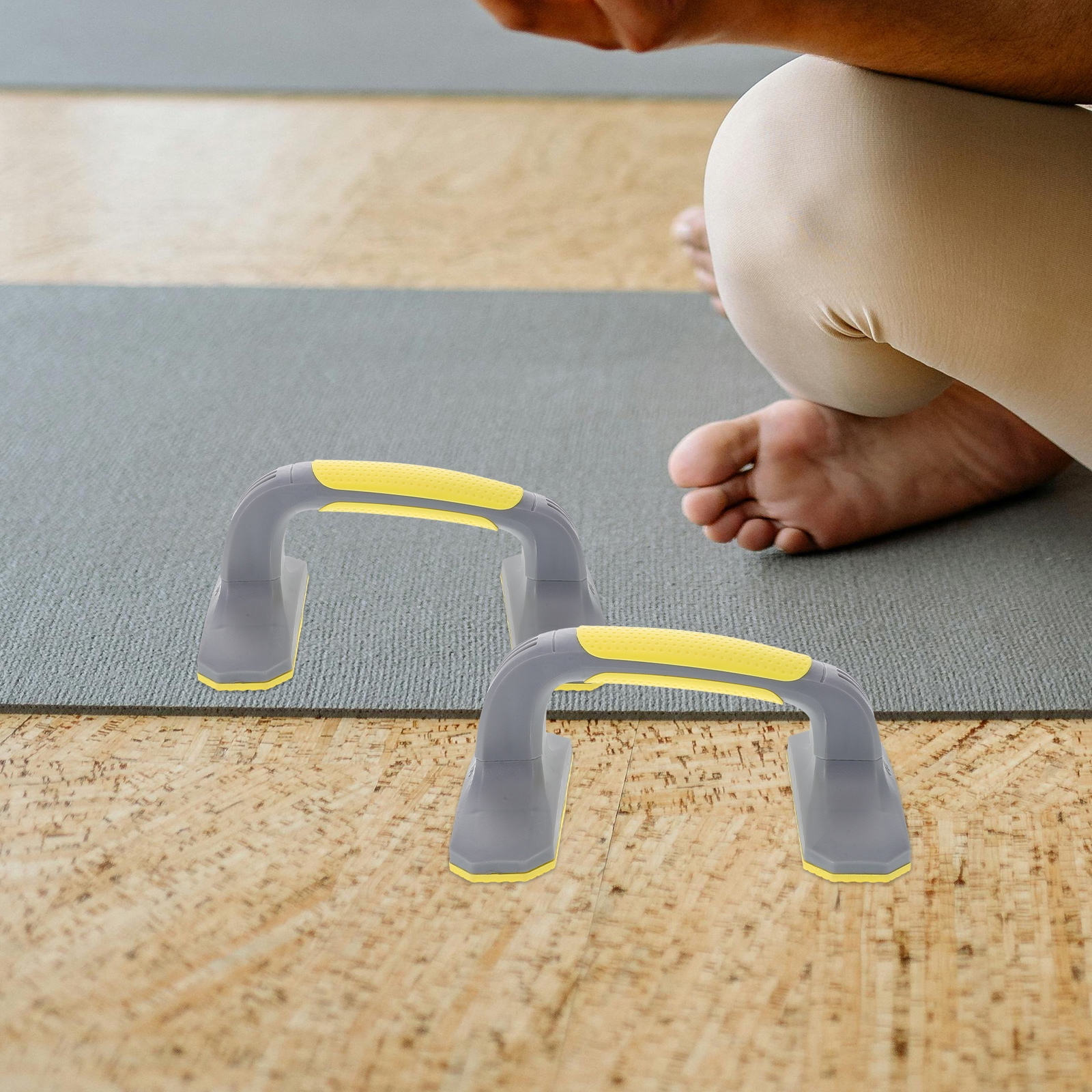 EXHUMKY 2Pack Yellow Plastic Bars for Home Workout with Lightweight and ...