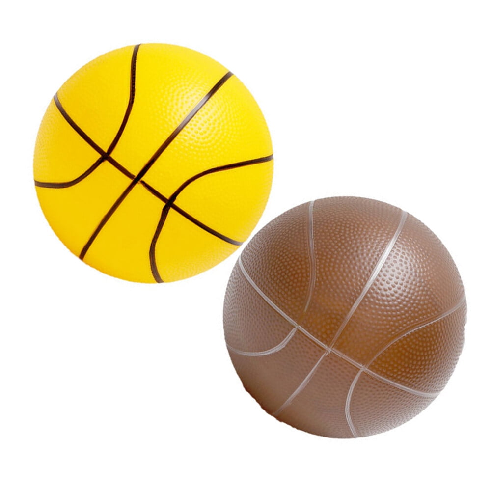EXHUMKY 2Pcs Basketball Toy for Kids Lightweight PVC Round Assorted ...