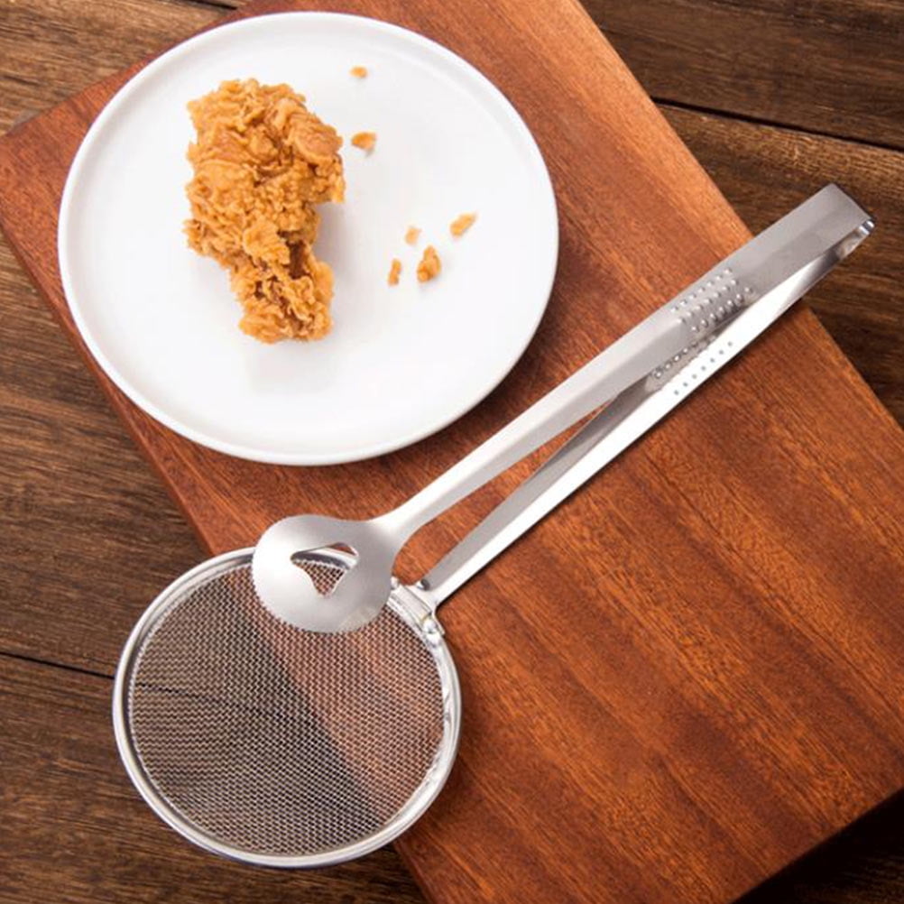 EXHUMKY 2Pcs Kitchen Colander Strainer Food Tong Clip Stainless Steel ...