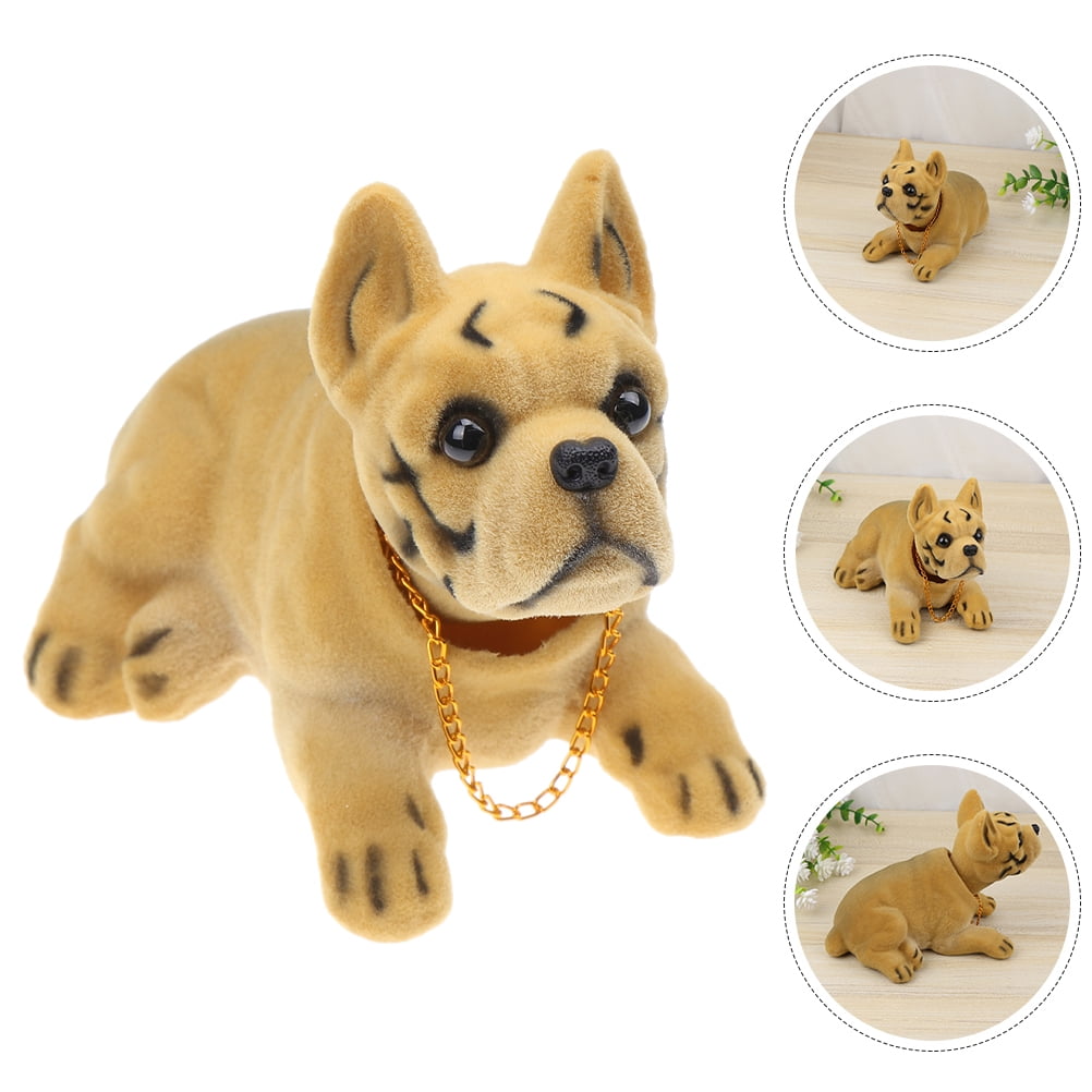 EXHUMKY 2Pcs Car Dashboard Bobble Head Dog Figurines Resin Shaking Head ...