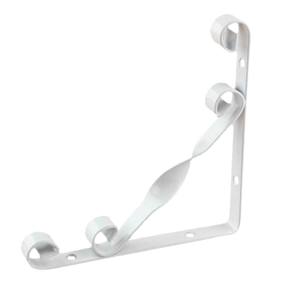 EXHUMKY 2Pcs White Iron Triangle Bracket Hanging Support for Indoor ...