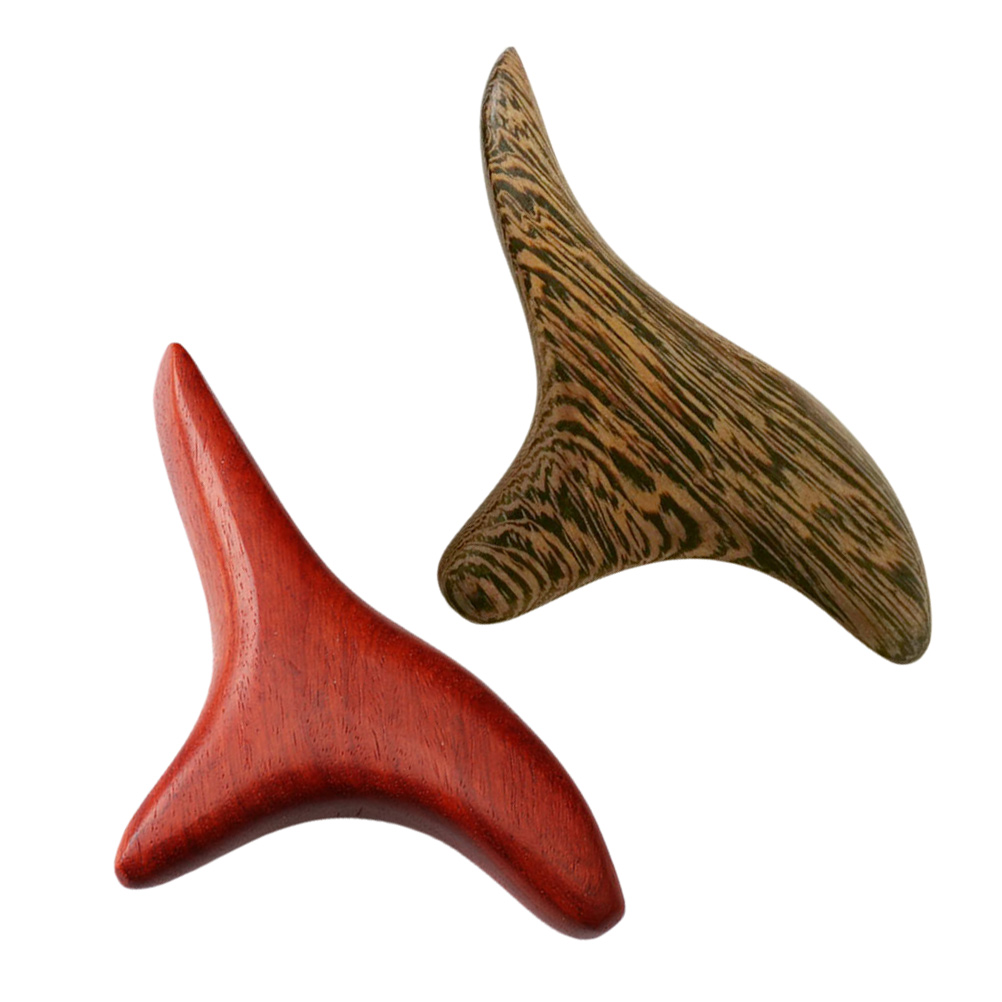 EXHUMKY 2Pcs Wood Body Massagers with Triangular Shape for Meridian ...