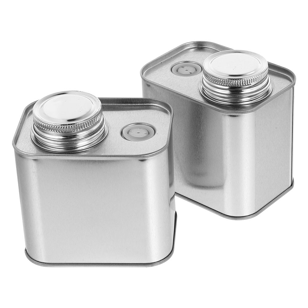 EXHUMKY 2Set Square Bean Storage Container Metal Tin Box Kitchen Use ...
