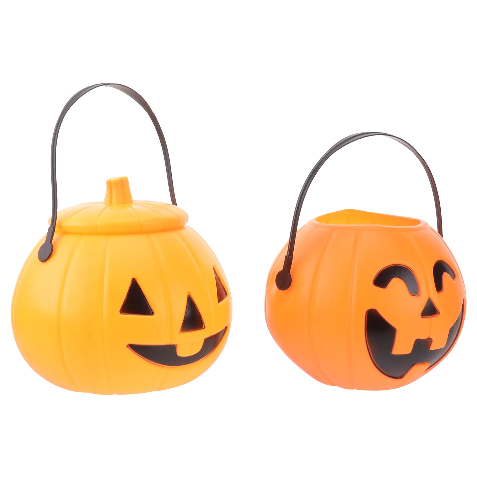 EXHUMKY 2pcs Assorted Color Plastic Pumpkin Pail for General User ...