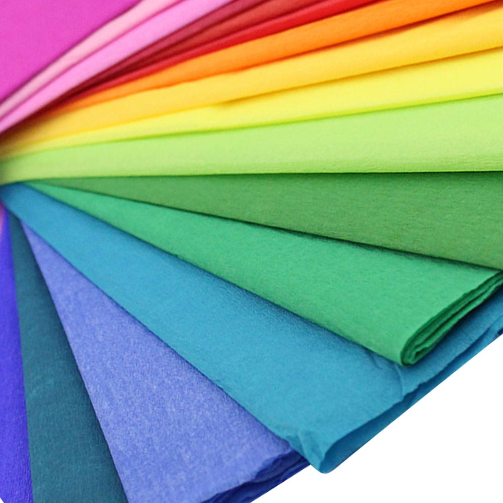 EXHUMKY 3 Packs Crepe Paper Craft Assorted Color for Stamping Artists ...