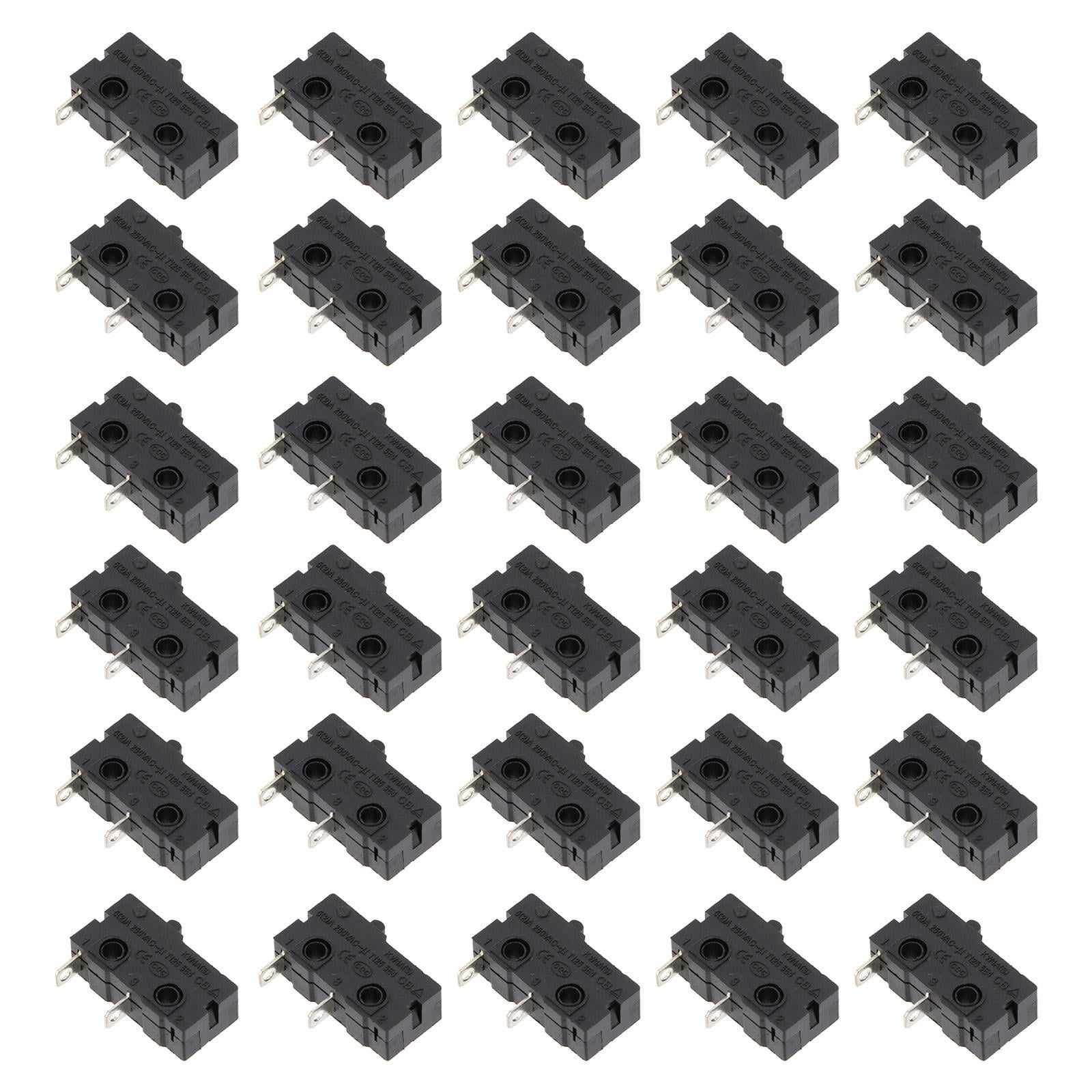 EXHUMKY Safe Micro Push Button Switch 5a 125V ABS Black for Charging ...