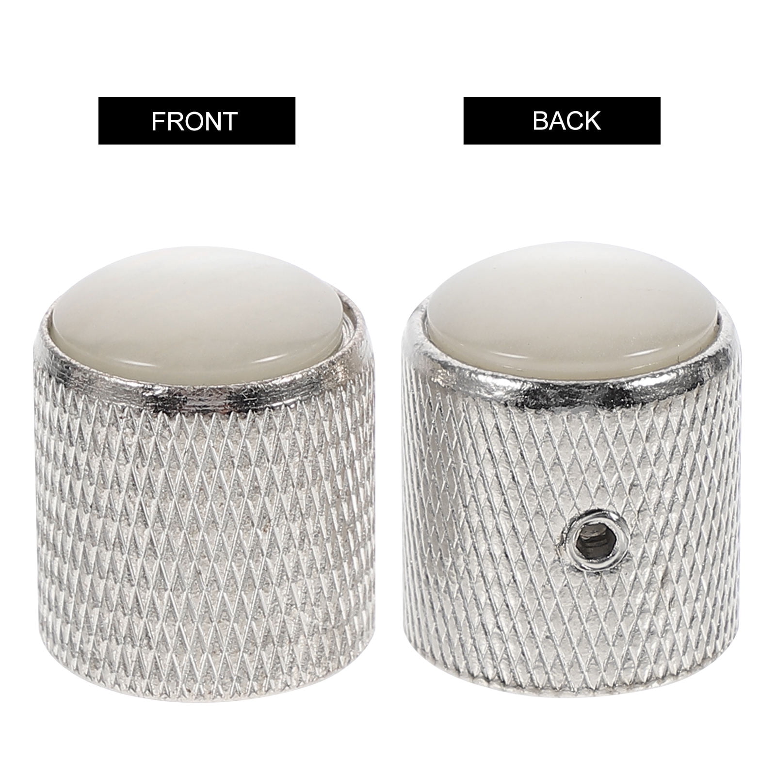 EXHUMKY 3PCS Knobs 1PCS Wrench Tone Control Knobs Silver Metal for ...