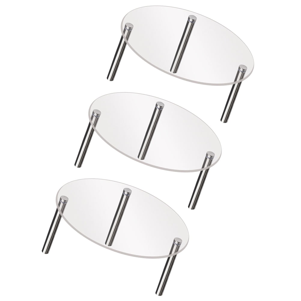 EXHUMKY 3Set Transparent Acrylic Cake Display Stand Simple Design for ...
