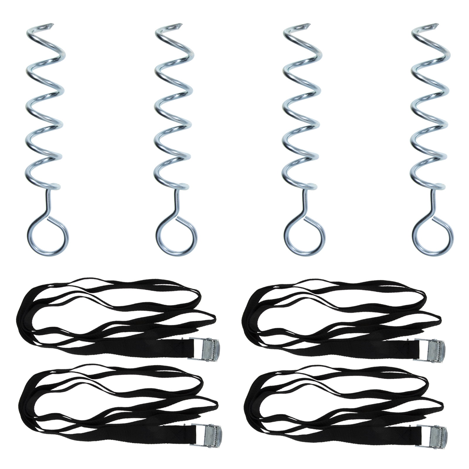 EXHUMKY 4 x Stakes Multi-Purpose Ground Anchors Screw for Easy ...