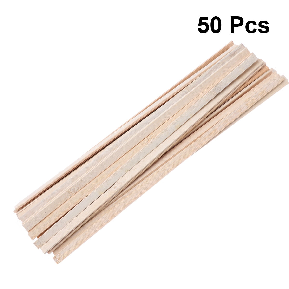 EXHUMKY 48Pack Natural Craft Sticks 35Cm Long Khaki Color for Puppet ...