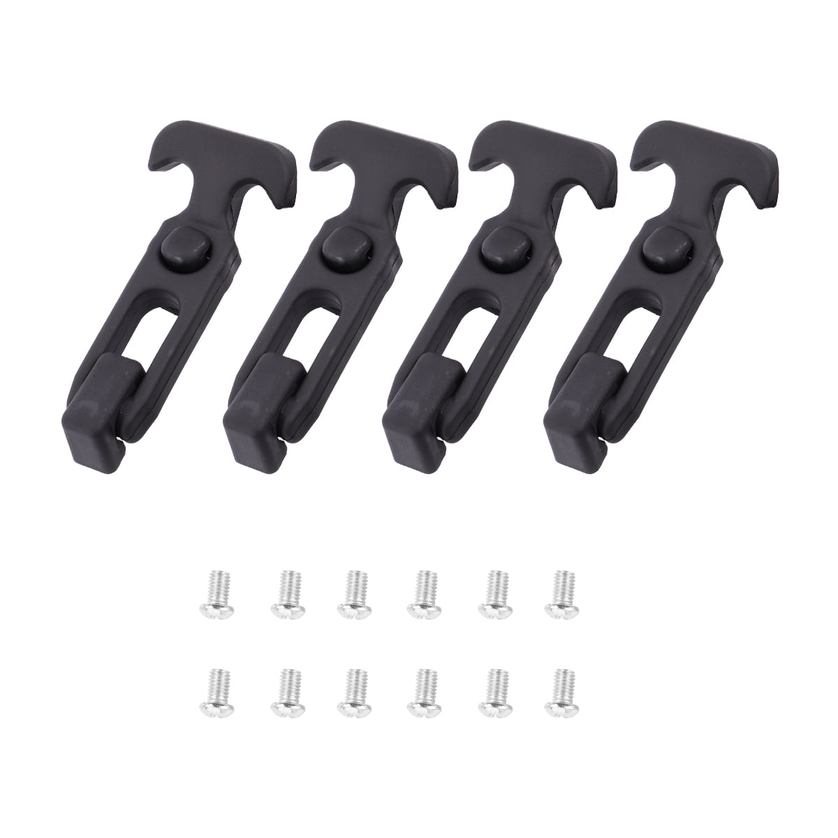 EXHUMKY 4Pcs Black Rubber Flexible T-Handle Draw Latch for Toolbox and ...