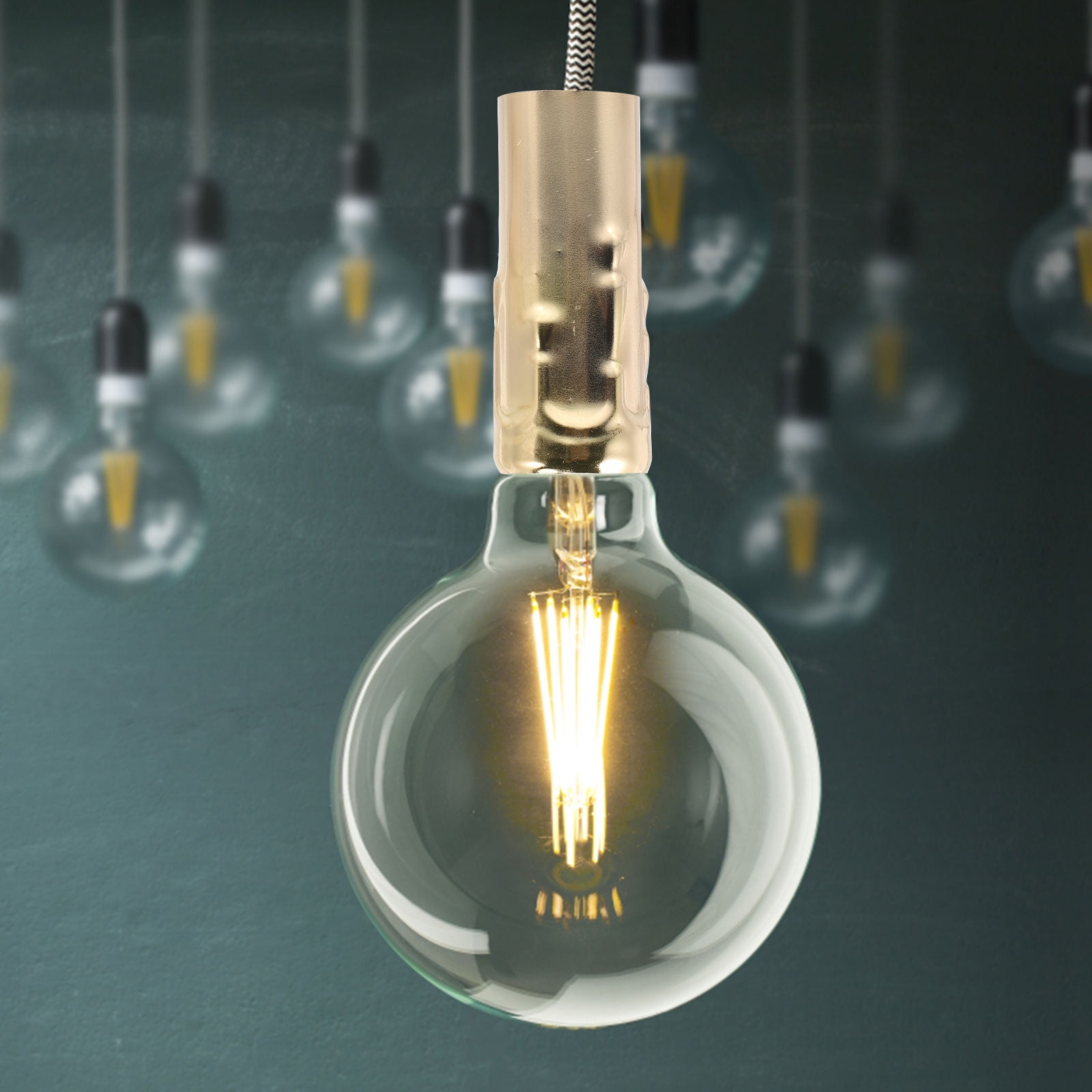 EXHUMKY 4Pcs Cylindrical Metal Lamp Holder Sleeve For Diy Lighting ...